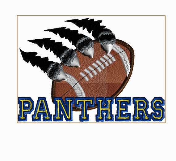 5x7 TOUGH PANTHERS CLAW Football Applique Design for | Etsy