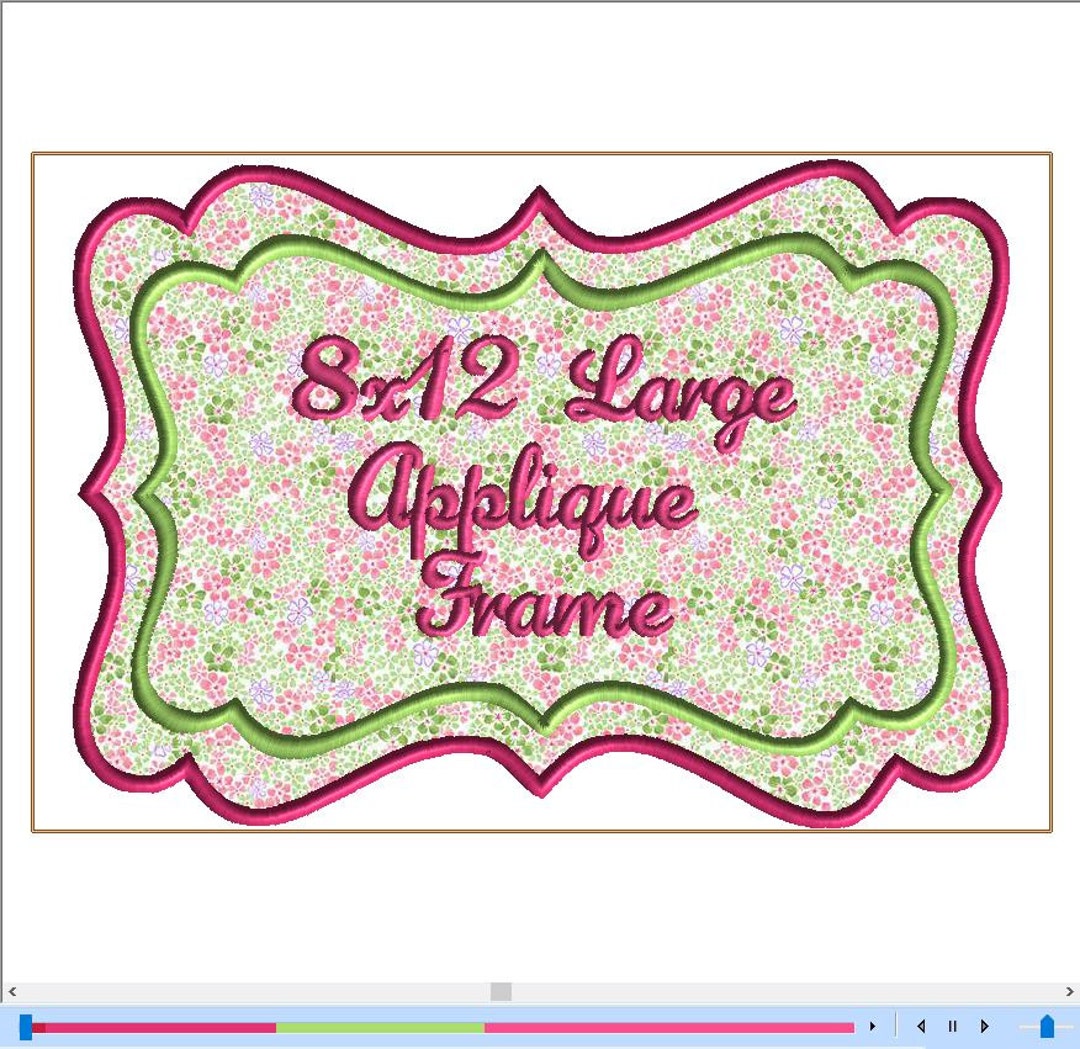 LARGE 8X12 SWIRLS Applique Embroidery Frame- Great to Cover Those ...