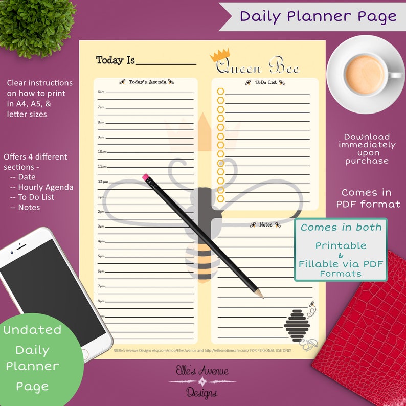 Queen Bee Planner Pages BUNDLE - Etsy