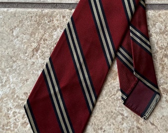 1960s LANGROCK Navy Blue Regimental Striped Silk Repp Tie | Ivy League Trad - Etsy