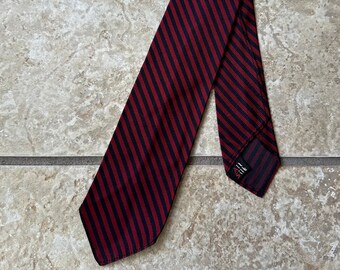 Vintage Red & Navy Blue Regimental Striped Silk Repp Tie Ivy League Trad - Etsy