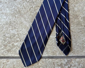 Vintage BROOKS BROTHERS Dark Blue Regimental Striped Silk Repp Tie | Ivy League Trad - Etsy