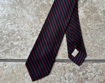 1960s LANGROCK Navy Blue Regimental Striped Silk Repp Tie | Ivy League Trad - Etsy