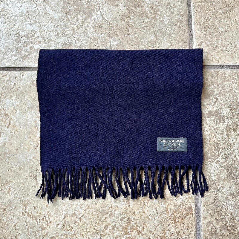 Navy Blue Scarf - Etsy