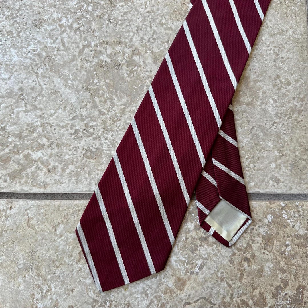 Vintage BROOKS BROTHERS Red Regimental Striped Silk Repp Tie | Ivy League Trad - Etsy