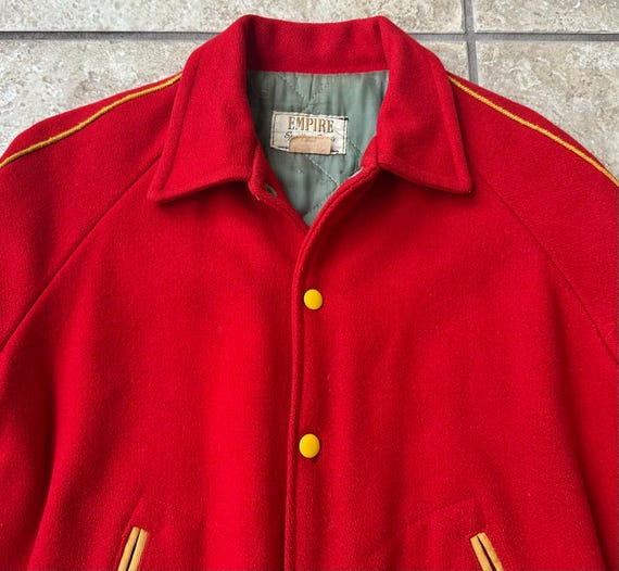 1960s USMC Red & Yellow Wool Varsity Jacket | Small |… - Gem