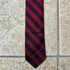 Vintage ROBERT TALBOTT Red & Navy Blue Regimental Striped Silk Repp Tie | Ivy League Trad - Etsy