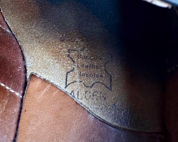 Vintage ALDEN Dark Burgundy Shell Cordovan Full Strap… - Gem