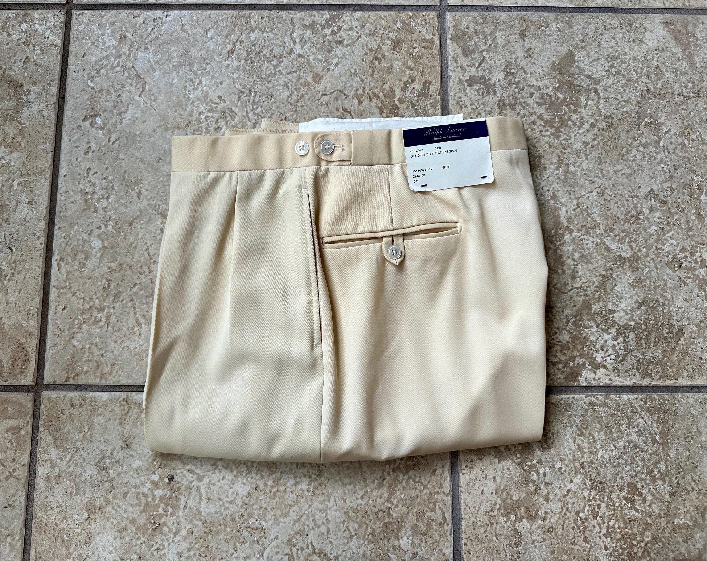 Deadstock RALPH LAUREN Purple Label Cream Gabardine Wool Deadstock RALPH LAUREN Purple Label Cream Gabardine Wool