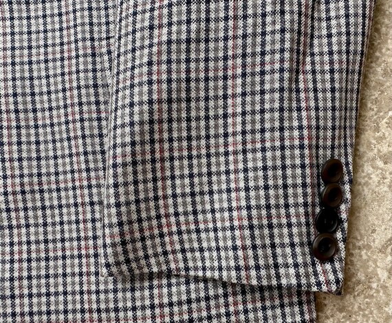 Vintage OXXFORD CLOTHES Gray Gun Club Check Wool Cash… - Gem