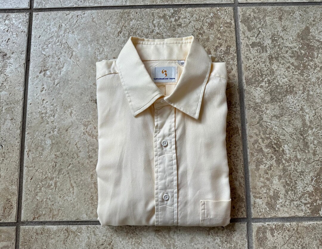 Vintage Yellow Royal Oxford Cloth Dress Shirt | 15.5 - 33 | Made in USA ...