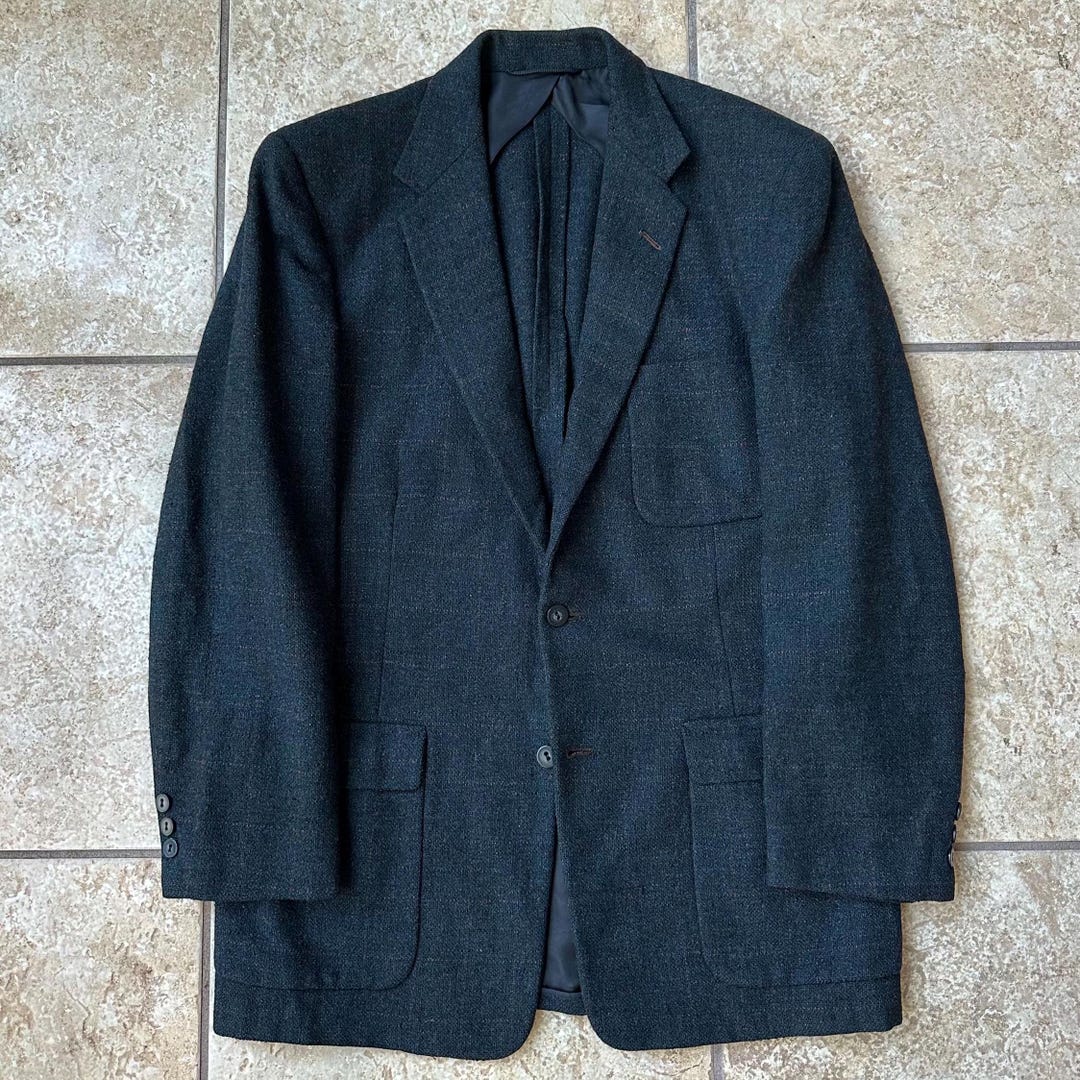 1950s Dark Green Flecked Boucle Tweed Sport Coat | 40 Long | CURLEE ...