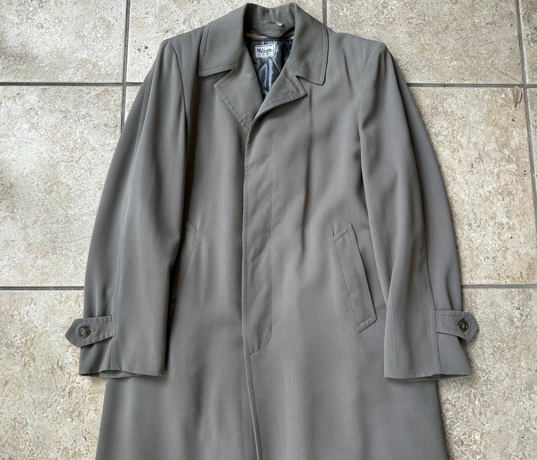 1950s Taupe Wool Gabardine Overcoat | 38 40 Long | MILIUM Ivy League ...