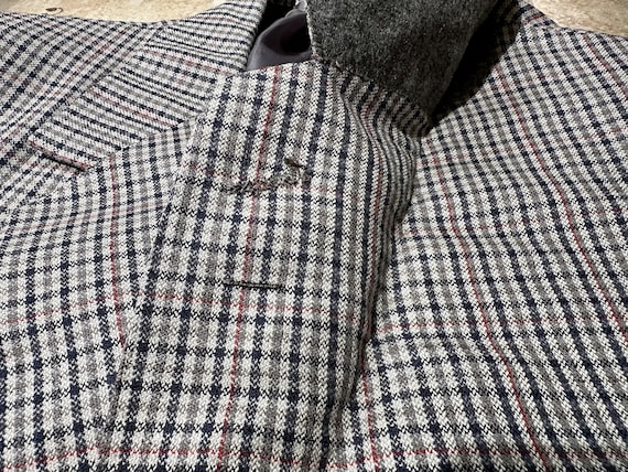 Vintage OXXFORD CLOTHES Gray Gun Club Check Wool Cash… - Gem