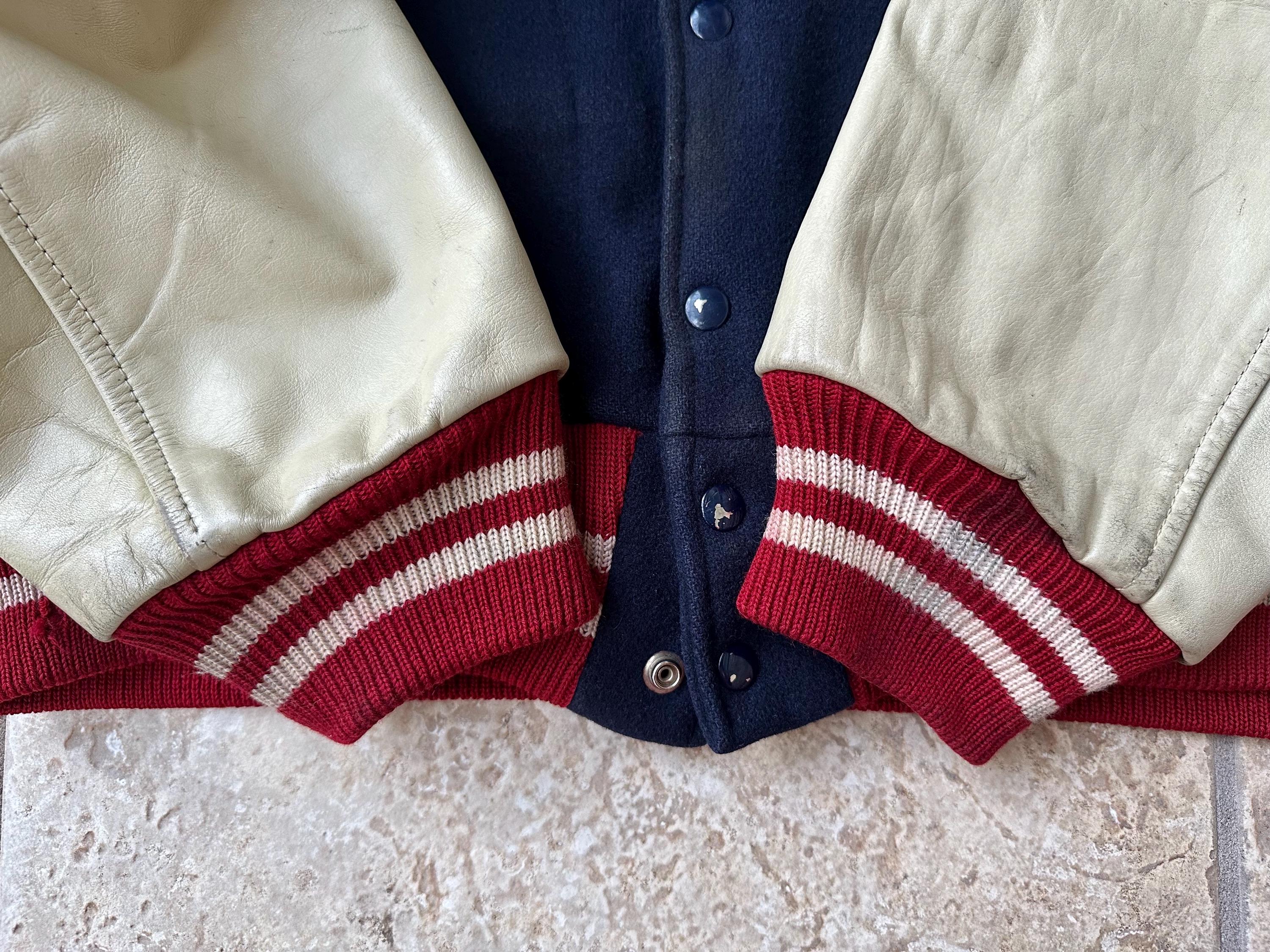 1960s Dark Blue & Red "mcmahon Pontiac" Chainstitch Jacket | Extra ...