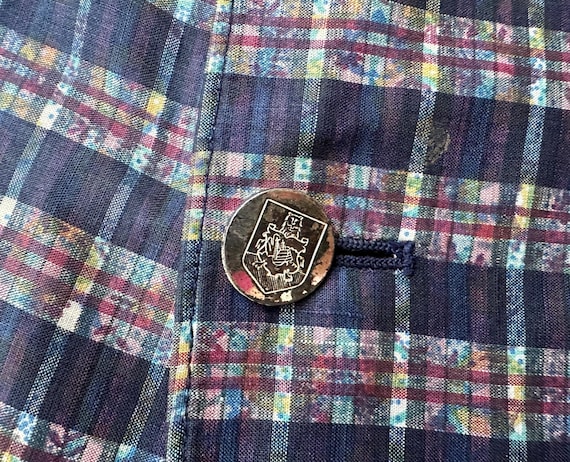 1960s Plaid Bleeding Madras Sack Sport Coat | 38 39 R… - Gem