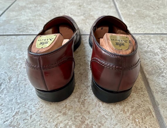 Vintage ALDEN Dark Burgundy Shell Cordovan Full Strap… - Gem