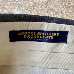 Vintage BROOKS BROTHERS Dark Gray Flannel Wool Pleated Trousers | 28 X ...