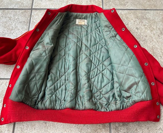 1960s USMC Red & Yellow Wool Varsity Jacket | Small |… - Gem