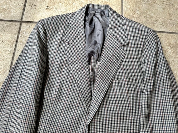 Vintage OXXFORD CLOTHES Gray Gun Club Check Wool Cash… - Gem