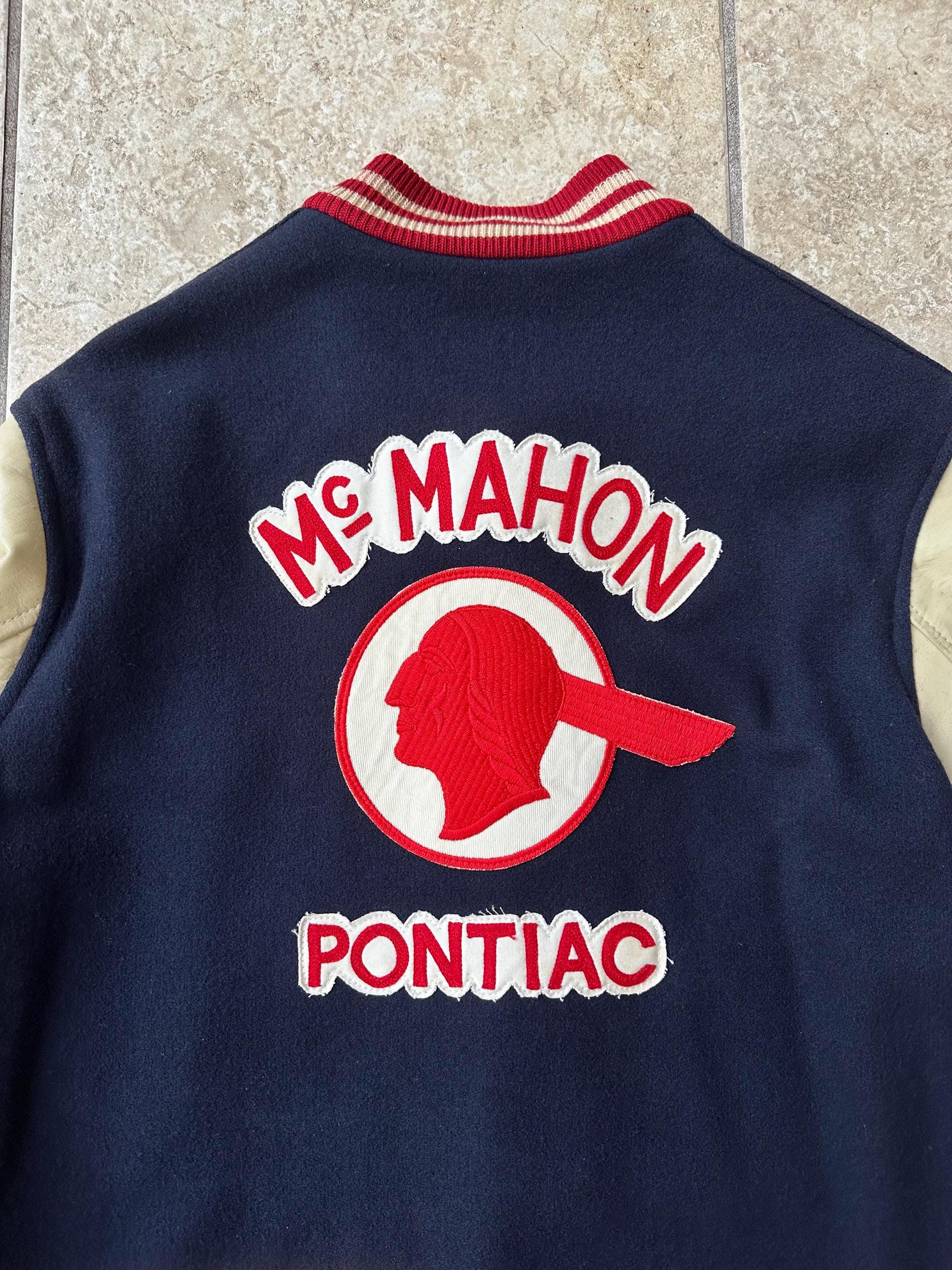 1960s Dark Blue & Red "mcmahon Pontiac" Chainstitch Jacket | Extra ...