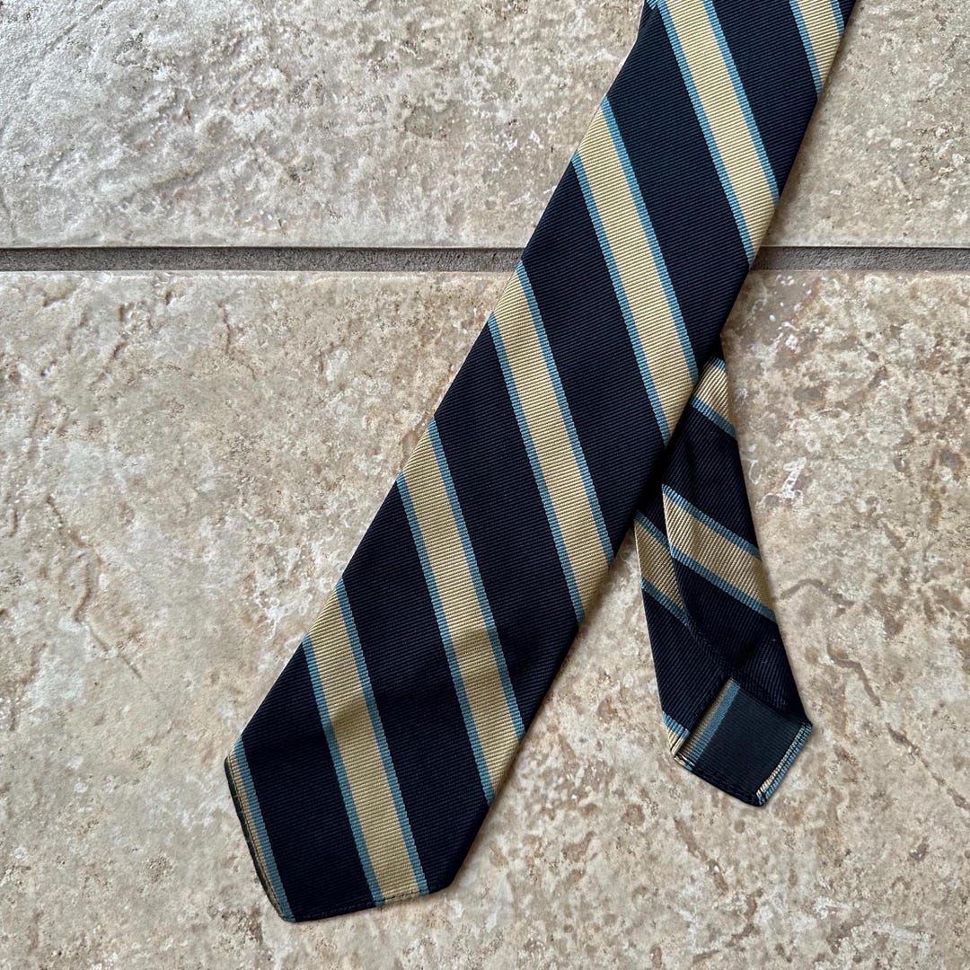 1960s BROOKS BROTHERS Blue Regimental Striped Silk Repp Tie Untipped Ivy League Trad - Etsy