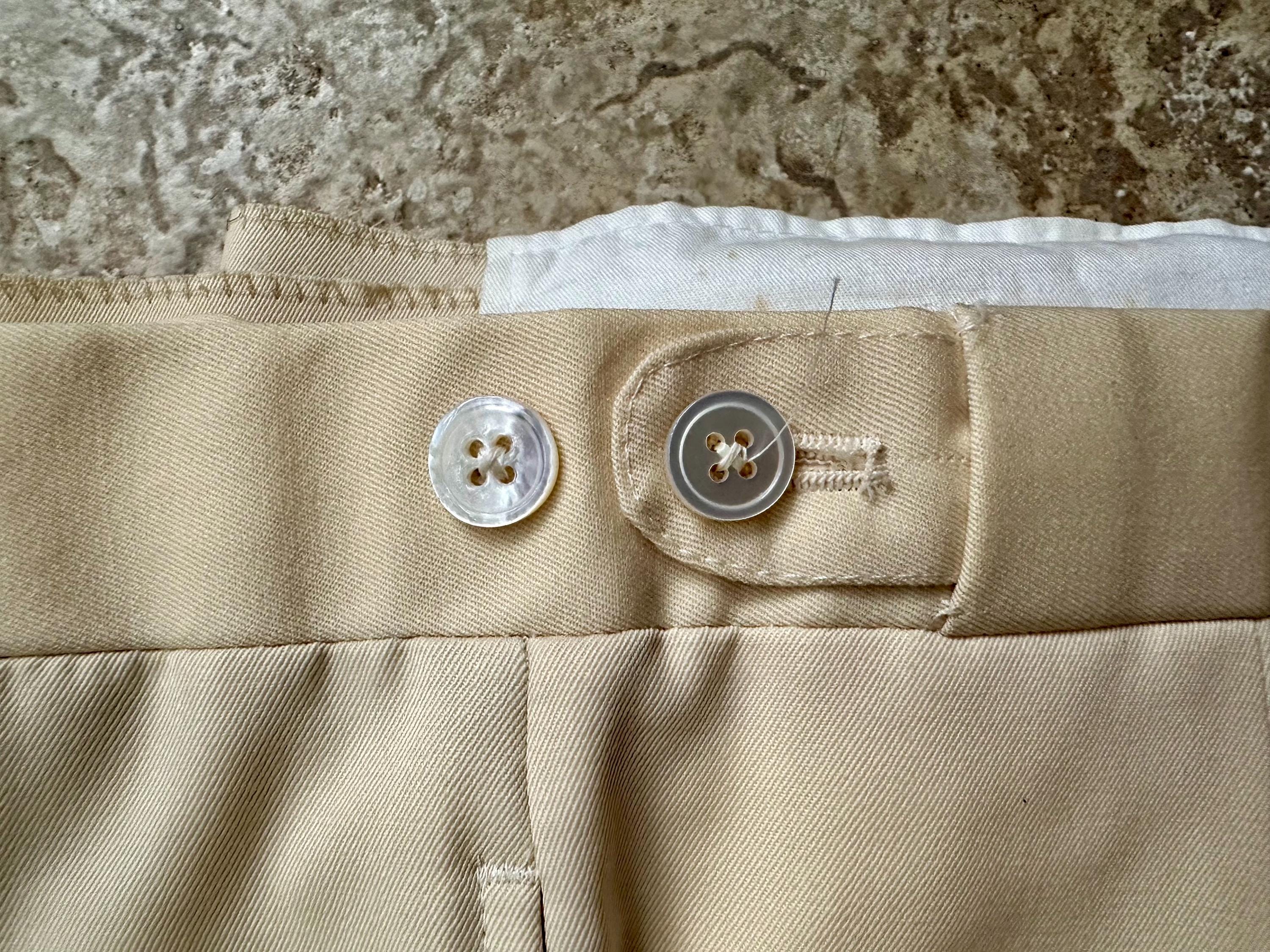 Deadstock RALPH LAUREN Purple Label Cream Gabardine Wool Deadstock RALPH LAUREN Purple Label Cream Gabardine Wool