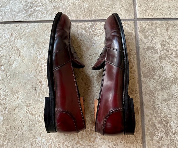 Vintage ALDEN Dark Burgundy Shell Cordovan Full Strap… - Gem
