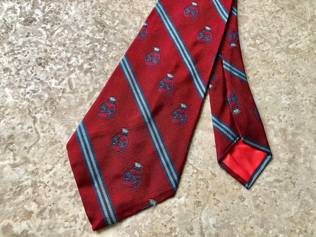 1970s Red & Blue Regimental Striped Silk Repp Club Tie | HUDSONS Ivy ...