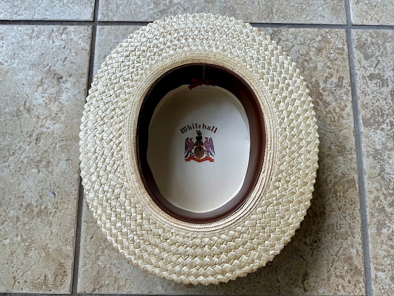 1920s Straw Boater Hat | Size 6 7/8 | WHITEHALL California Straws ...