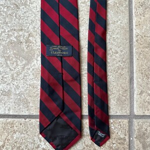 Vintage ROBERT TALBOTT Red & Navy Blue Regimental Striped Silk Repp Tie | Ivy League Trad - Etsy