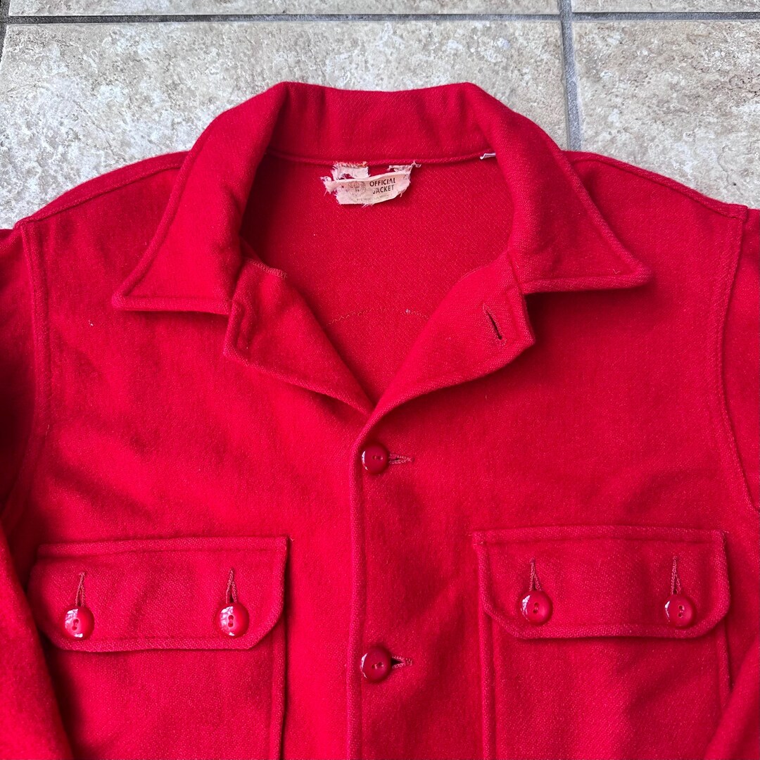 1960s BOY SCOUT Red Tweed Wool "official Jacket" | Large | Ivy League ...