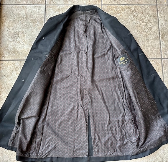 1960s Black Cavalry Twill Wool Sack Overcoat | 42 44 … - Gem