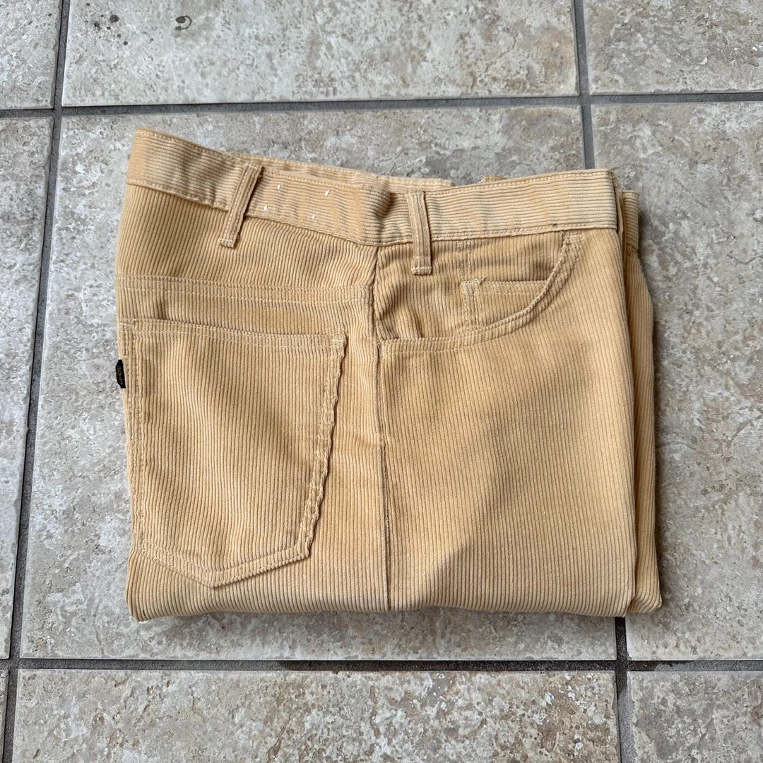 1960s BIG E LEVIS Maize Cotton Corduroy 5-pocket Pants | 35 X 32 | Sta ...