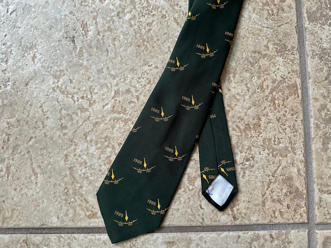 1970s TRIMINGHAM'S Green & Gold Emblematic Repp Tie | Ivy League Trad ...