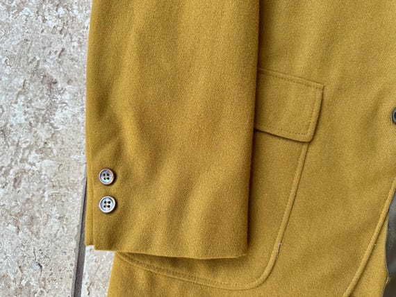 1960s Golden Brown Flannel Wool Sack Blazer | 37 Long… - Gem