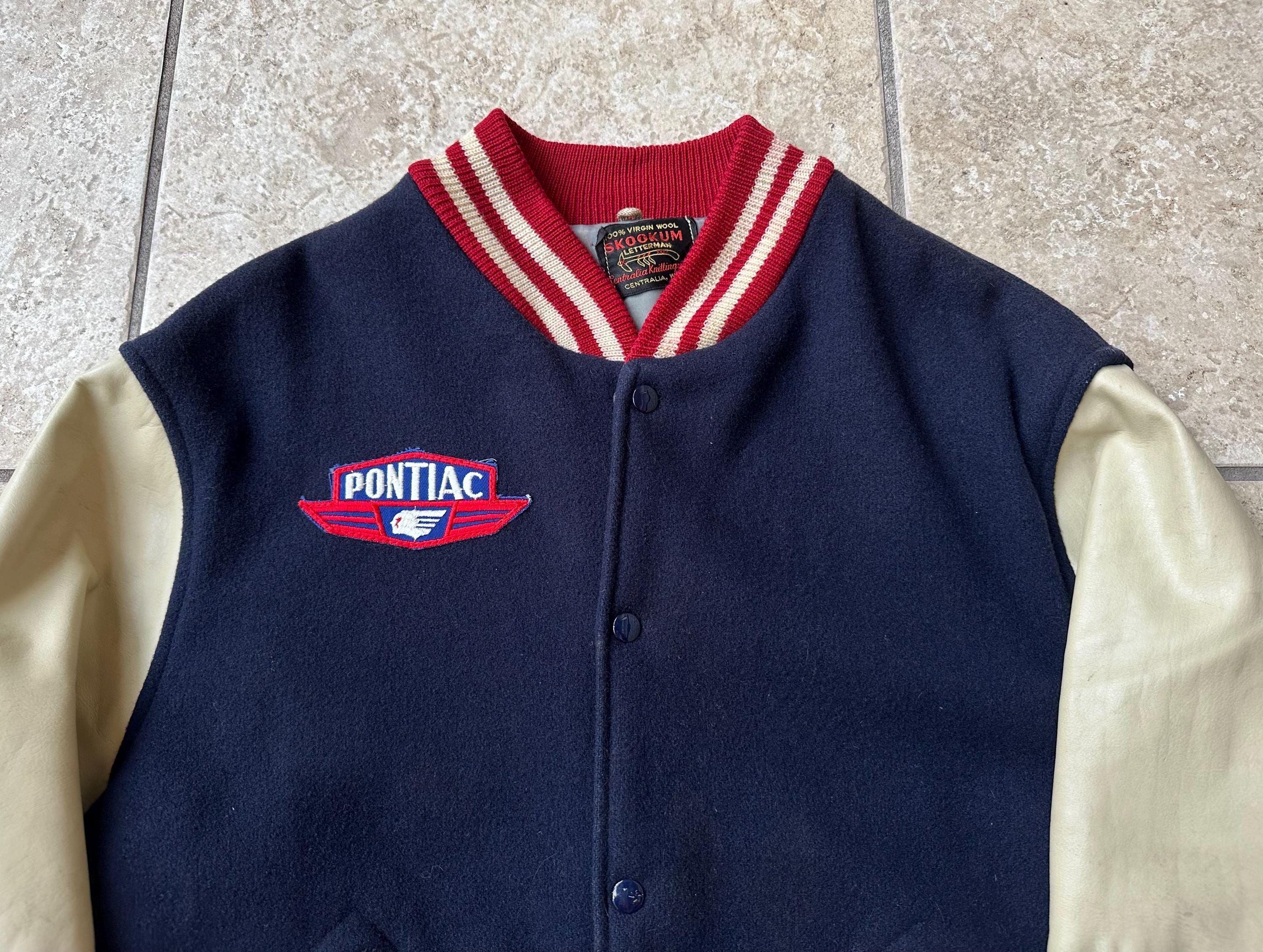 1960s Dark Blue & Red "mcmahon Pontiac" Chainstitch Jacket | Extra ...