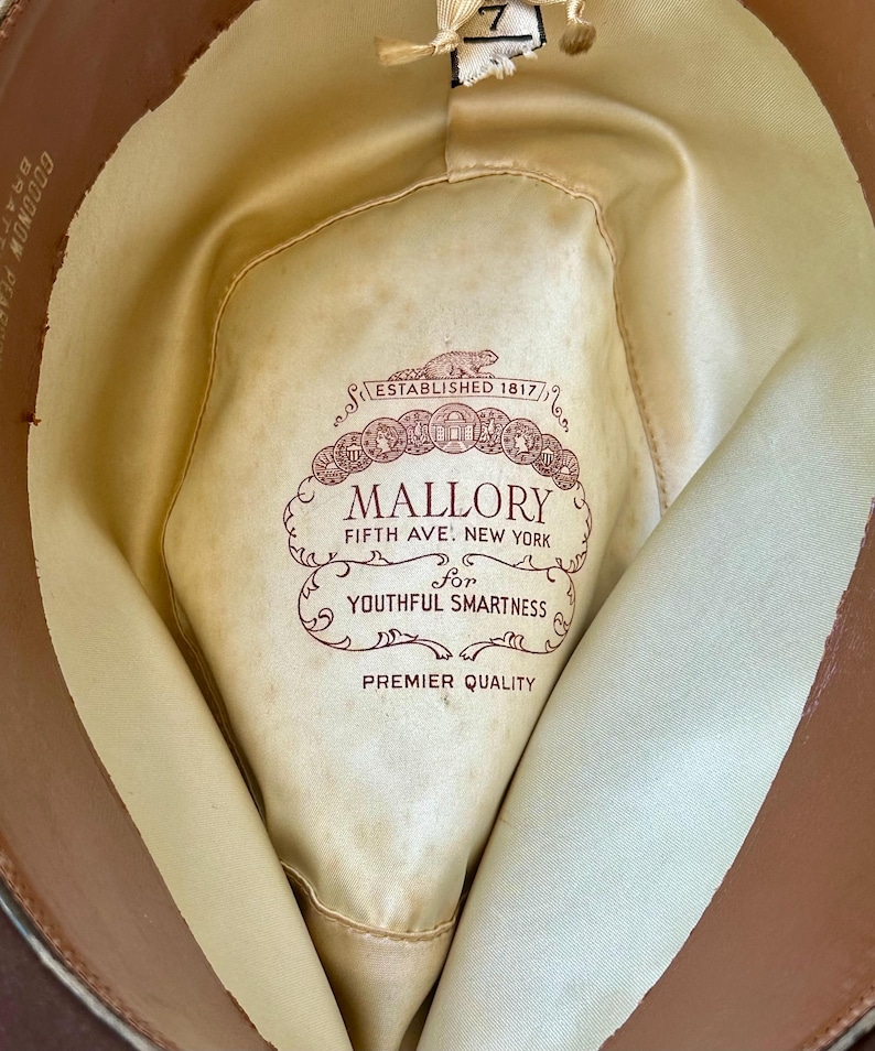 1950s Brown Felt Lord’s Hat | Size 7 | MALLORY Fifth Ave - Etsy