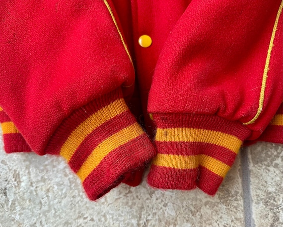 1960s USMC Red & Yellow Wool Varsity Jacket | Small |… - Gem