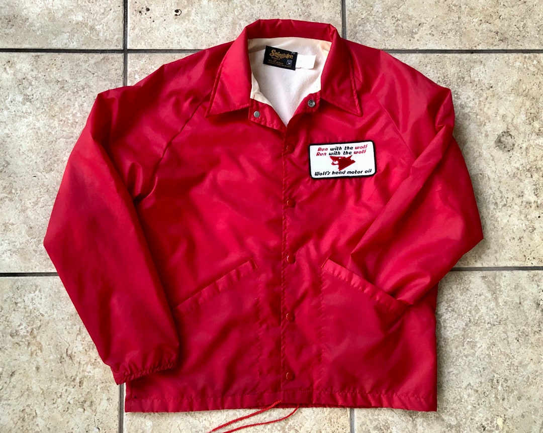 1980s Red Nylon Coach's Jacket Medium SWINGSTER Ivy League Trad - Etsy