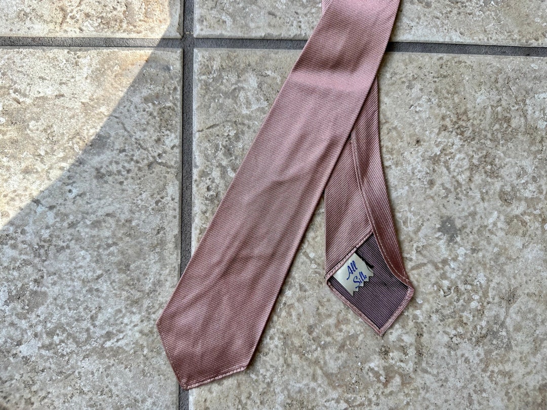 1950s Pink Silk Repp Tie | TIE CITY Ivy League Trad Untipped - Etsy