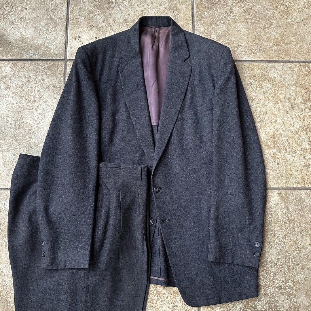 1950s Salt N' Pepper Wool Atomic Suit | 42 43 Long | HOWARD CLOTHES 2 ...