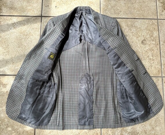 Vintage OXXFORD CLOTHES Gray Gun Club Check Wool Cash… - Gem