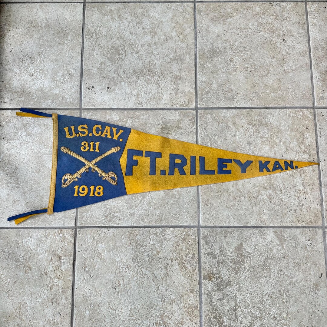 1918 U.S. Army 311th Cavalry Regiment Blue & Yellow Felt Pennant | WWI ...