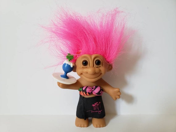 Vintage Russ Troll Doll Mirage Cocktail Waitress Pink Hair - Etsy