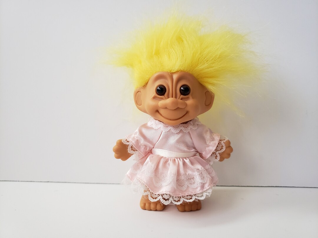 Vintage Russ Troll Doll Girl Yellow Hair 5 Trolls - Etsy