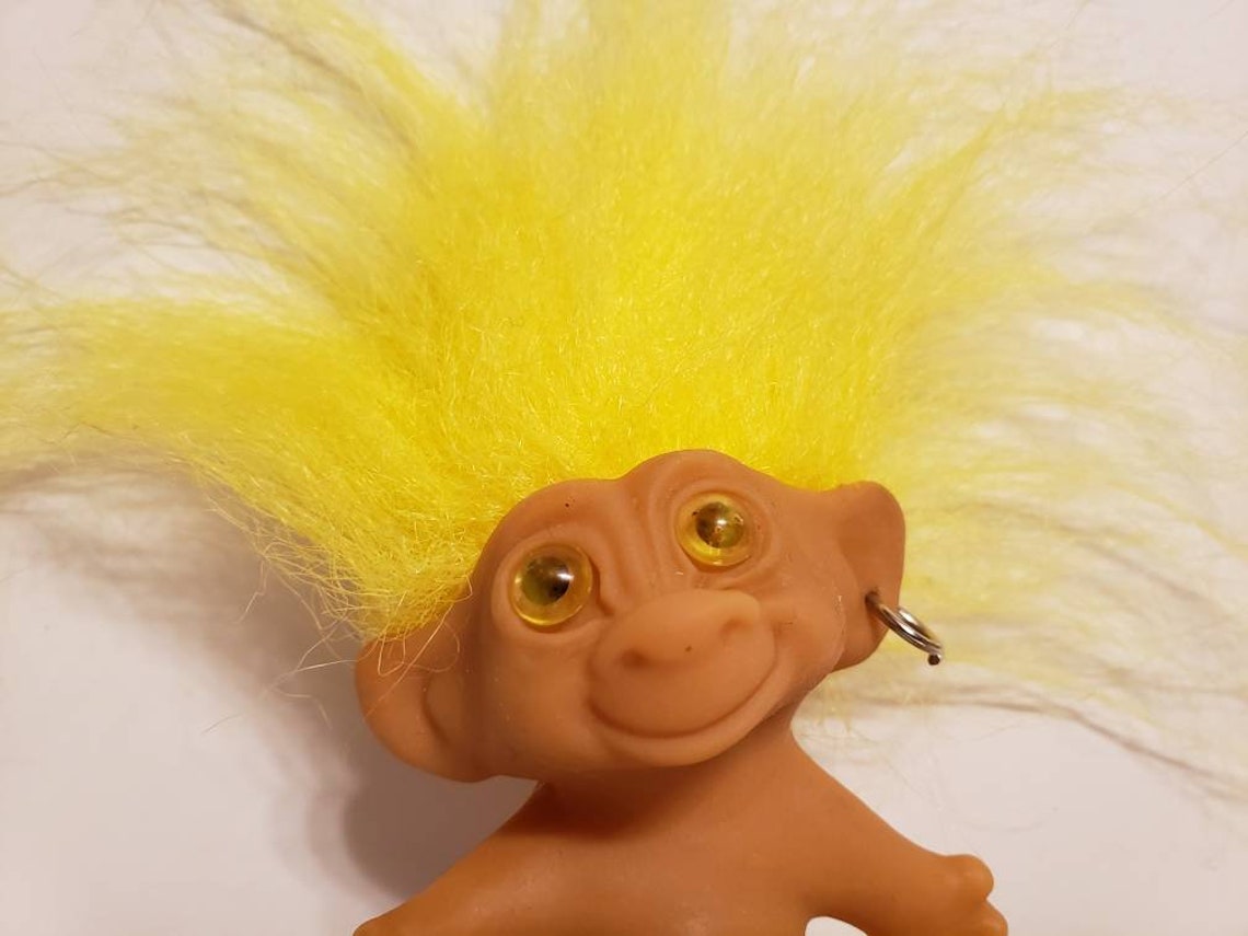 Vintage Tab Troll Doll Unmarked Troll Yellow Hair Yellow | Etsy