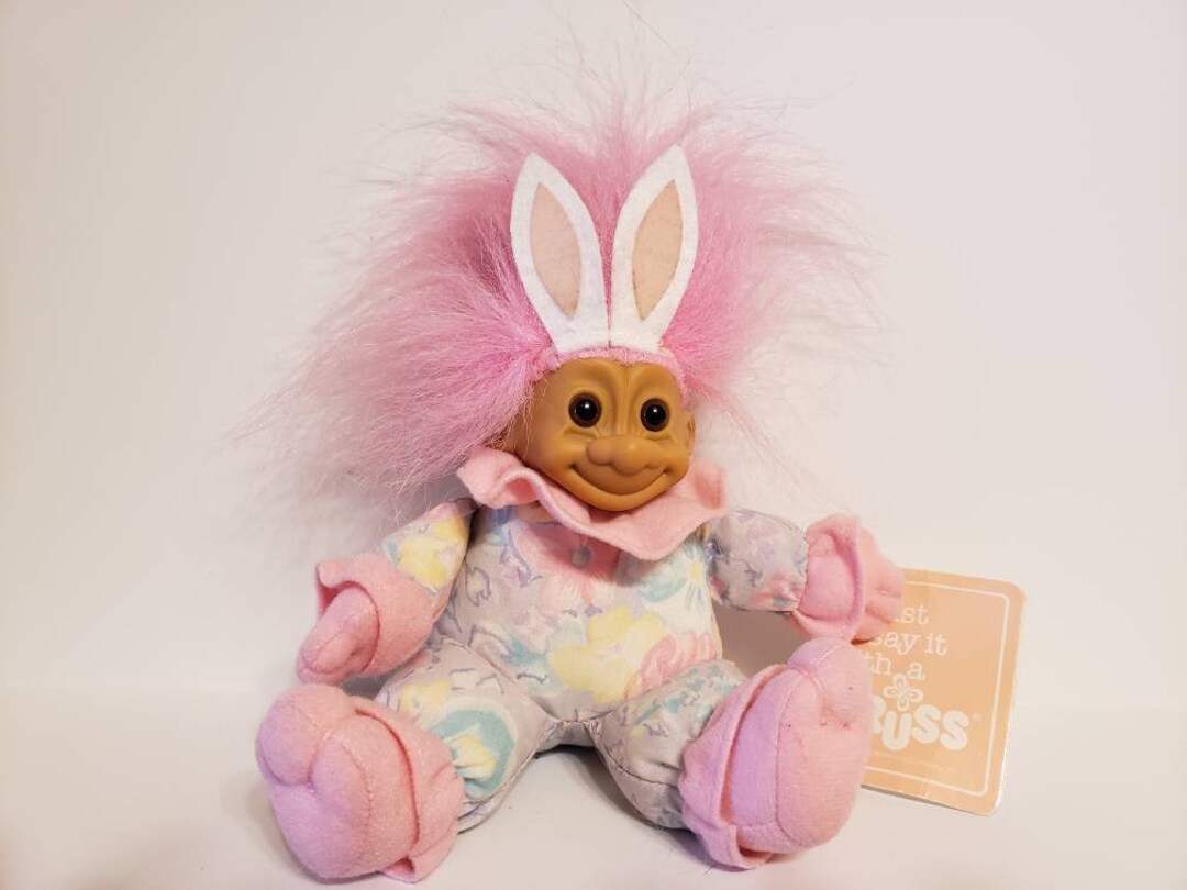 Vintage Russ Troll Doll: Pink Hair Bunny, 5" NOS With Tag - Etsy