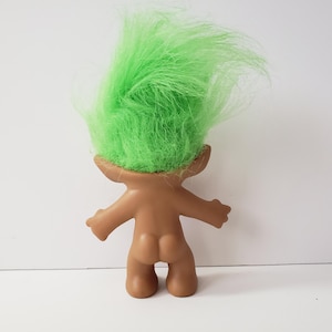 Vintage Ace Novelty Treasure Troll, Green Hair, Green Star Jewel, Green ...