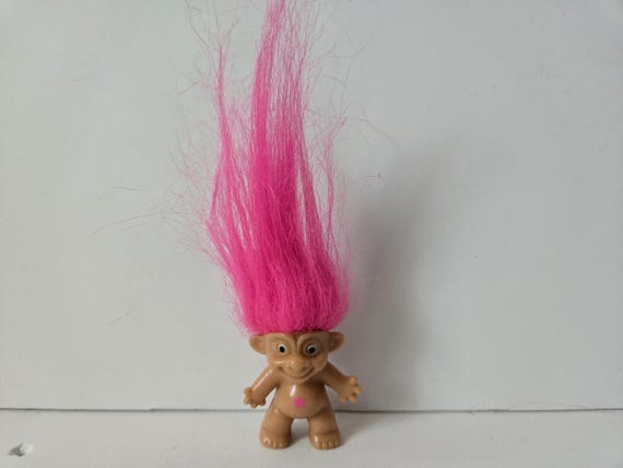 Vintage Treasure Troll Doll Pin, Pink Hair, Troll jew… - Gem